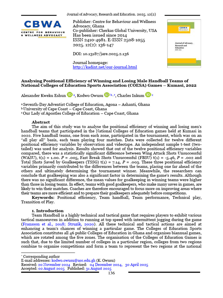 Analysing Positional Efficiency of Winni | PDF | Statistics ...