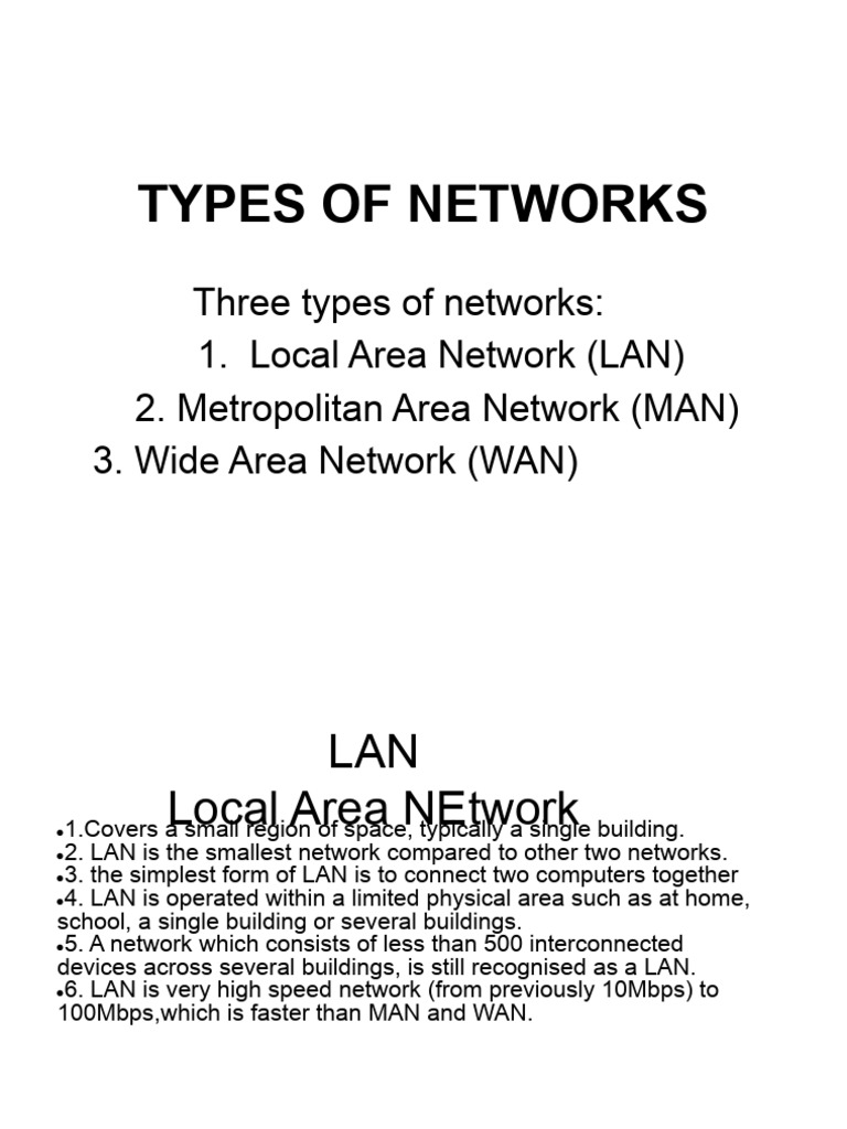 Types of Computer Networks Explained | PDF