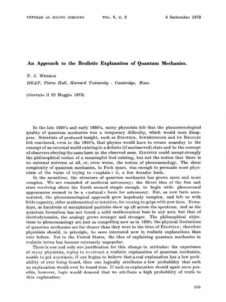 Realistic Explanations in Quantum Mechanics | PDF | Quantum Field ...