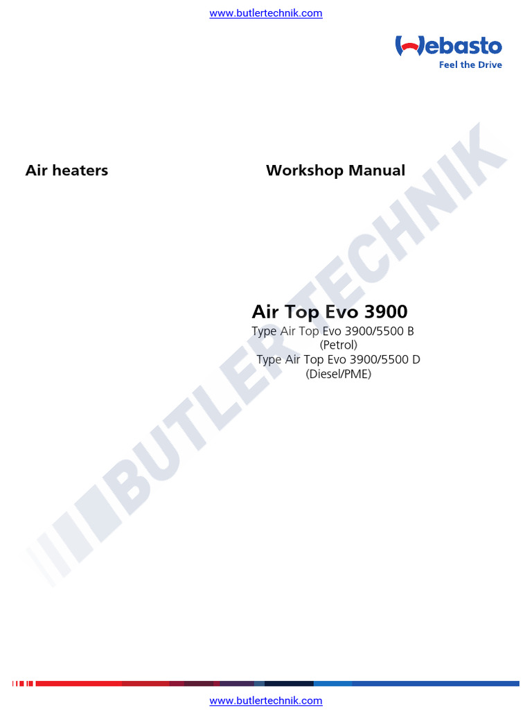 Webasto Air Top Evo 3900 Heater Workshop Repair Manual | PDF ...