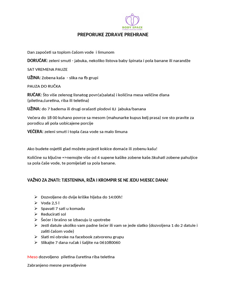 Preporuke Zdrave Prehrane 2 c7d889d6 0cb1 4e8d 96cb Dba0334a84b5 | PDF