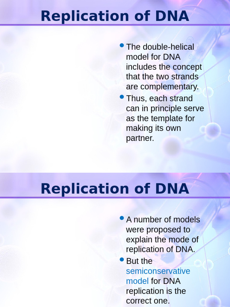 Understanding DNA Replication Models | PDF