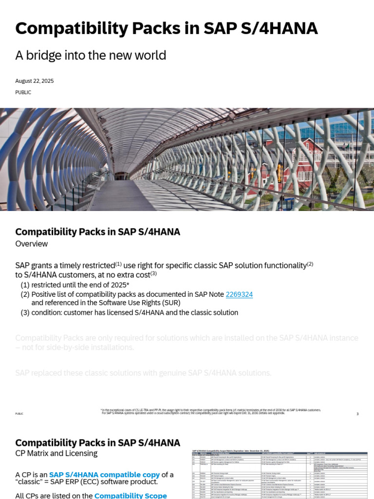 S4HANA CompatibilityPacks OverviewPresentation v8.0 August2025-1 | PDF ...