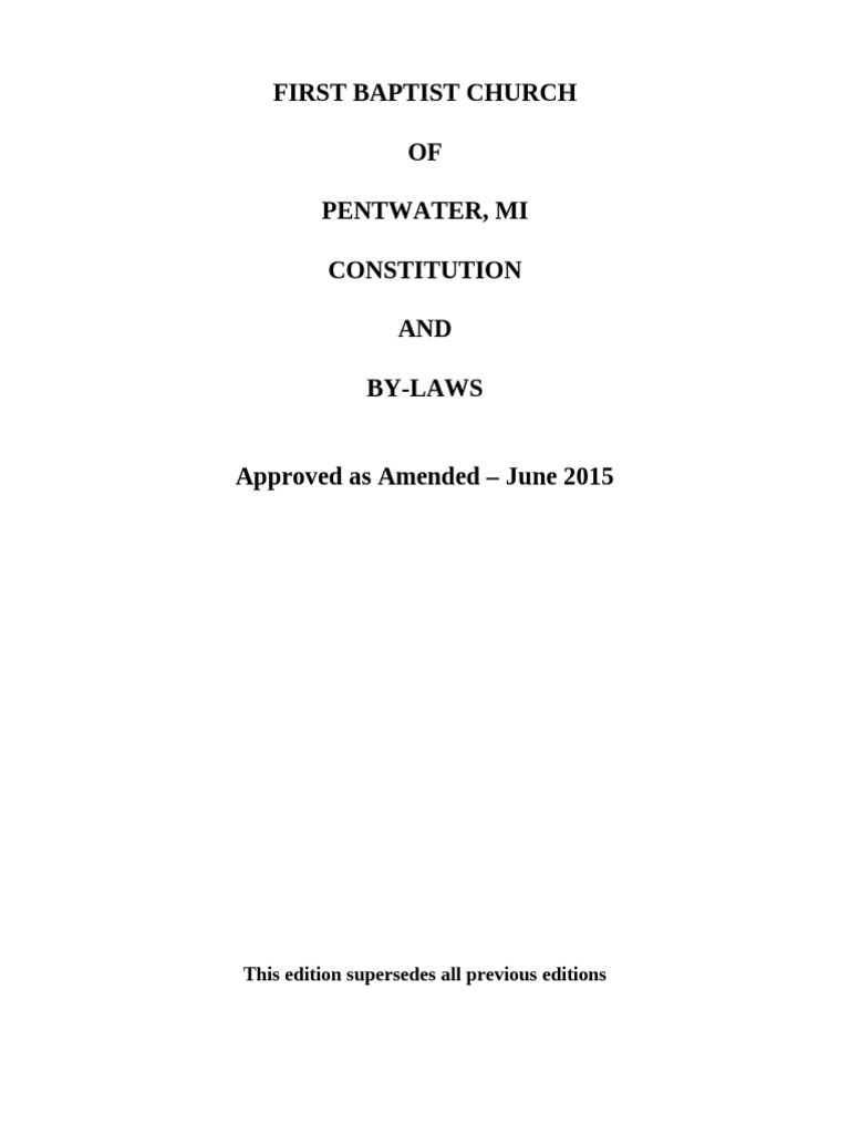 Church Constitution and by Laws June 2015 | PDF | Elder (Christianity ...