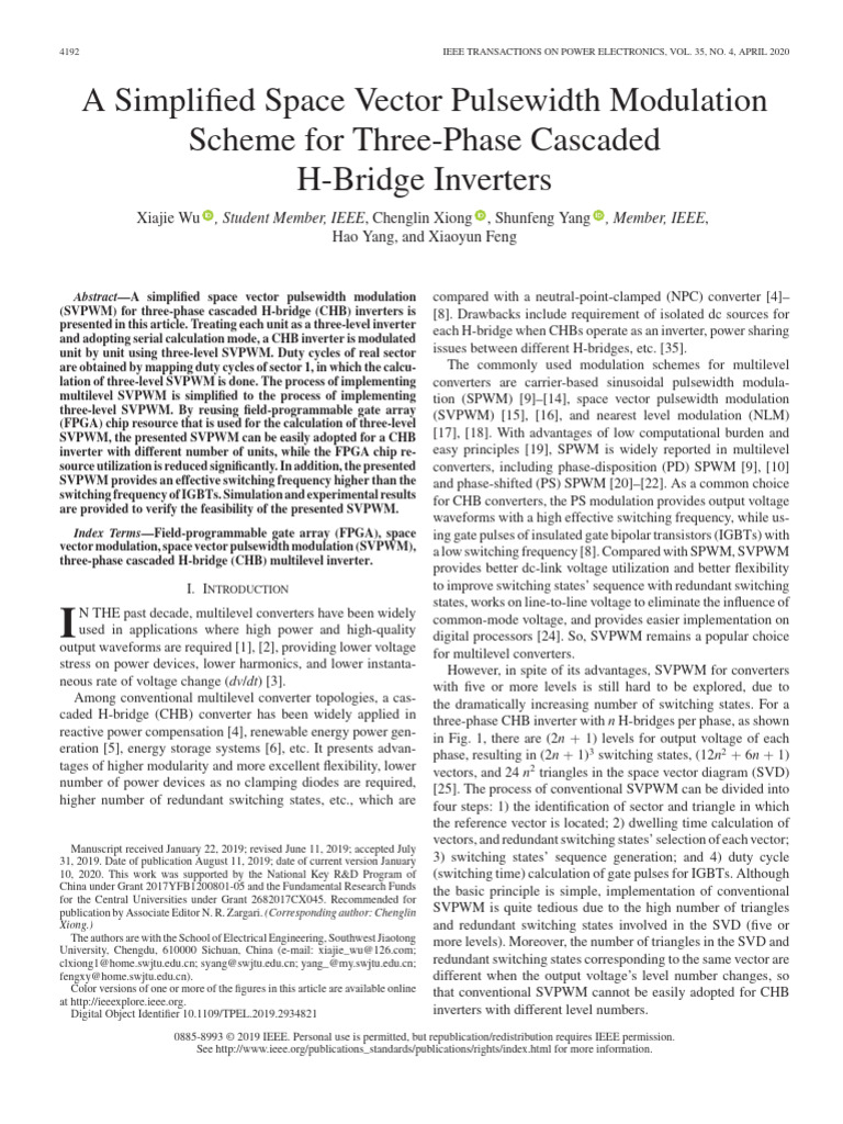 A Simplified Space Vector Pulsewidth Modulation Scheme For Three-Phase ...
