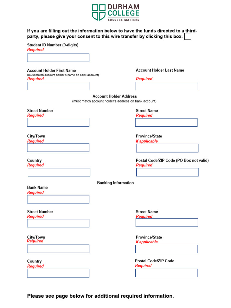 International Wire Form | PDF | Zip Code | Financial Services