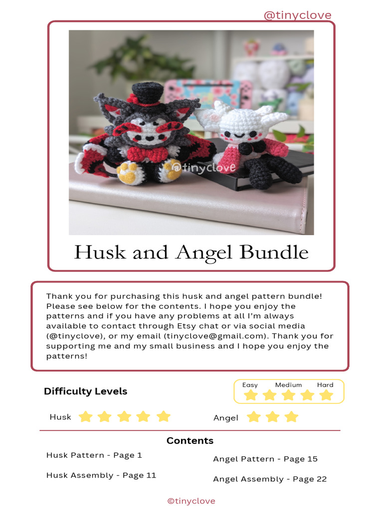 Husk and Angel Crochet Patterns Bundle | PDF | Crochet | Textile Arts