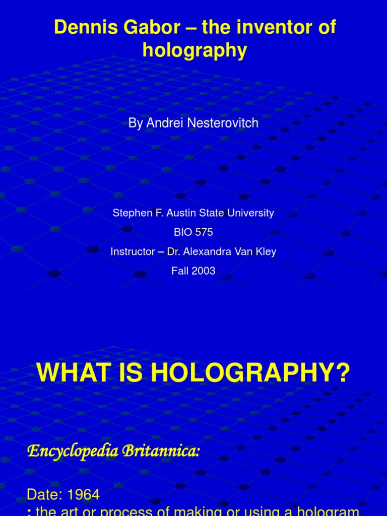 Holography: Gabor's Legacy | PDF | Social Science | Young Adult