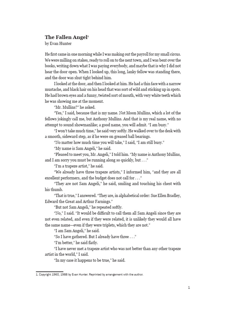 The Fallen Angel | PDF