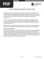 2008 Civics Practice Test Guide | PDF | The United States | Government