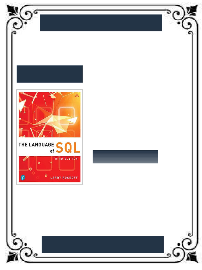 Language of SQL The 3rd Edition Rockoff all chapters available | PDF