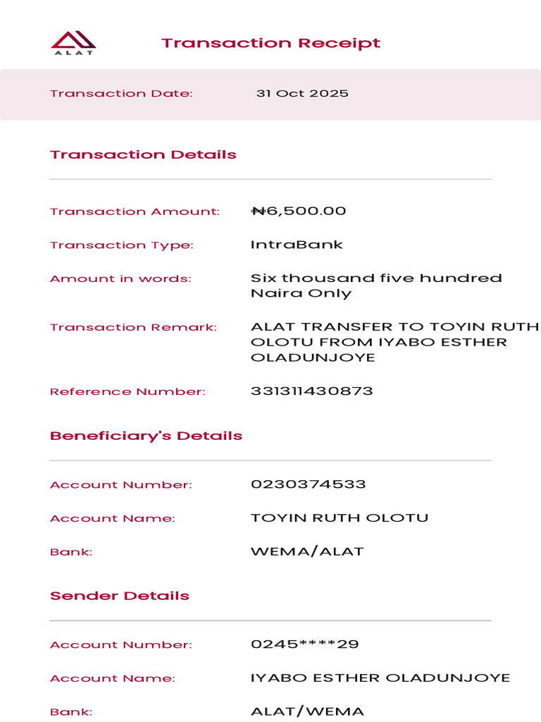 Transaction Details | PDF