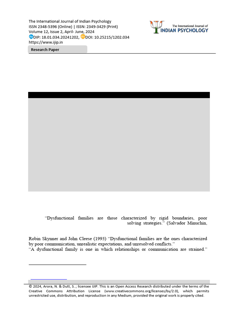 Dysfunctional Family Dynamics and Depression | PDF | Major Depressive ...