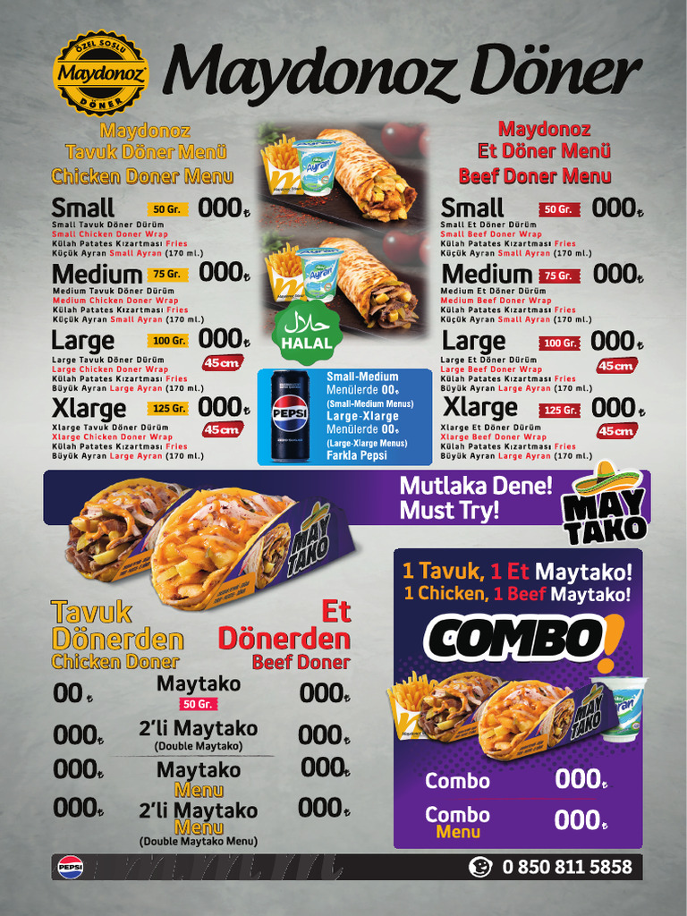 Maydonoz Doner Menu | PDF