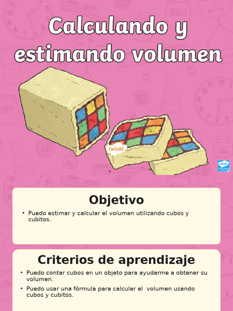Calcular Volumen con Cubos y Cubitos | PDF | Volumen | Metrología