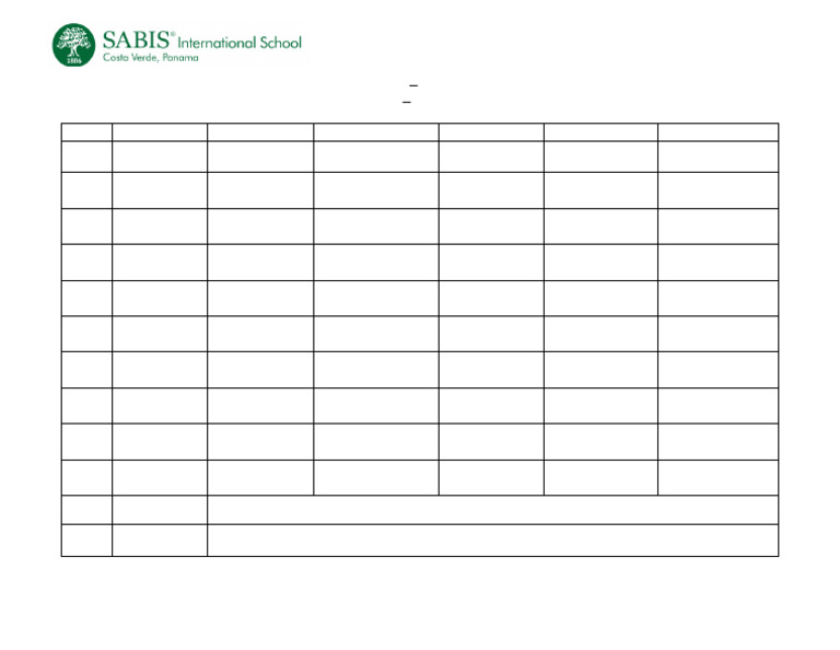 Exam Schedule - Grade 5 (Level G) Term I - 2025-2026 Week Date Monday ...