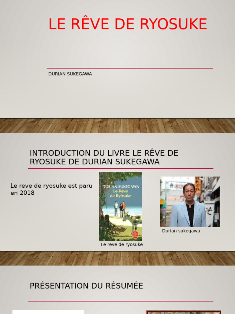 Le Rêve de Ryosuke : Résumé et Thèmes | PDF