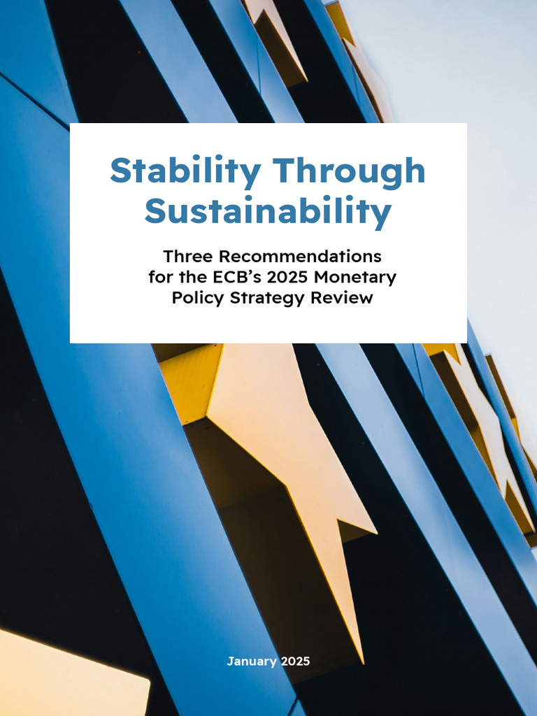 ECB 2025 Strategy: Sustainable Finance Recommendations | PDF | European ...