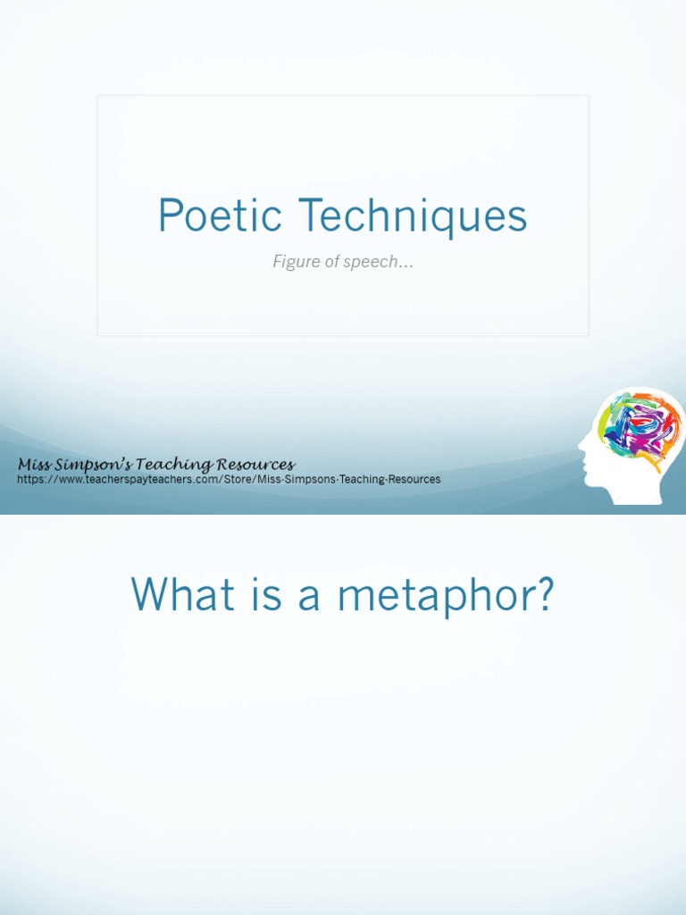 Figure of SPEECH - Similies, Metaphor, Personification S3 | PDF