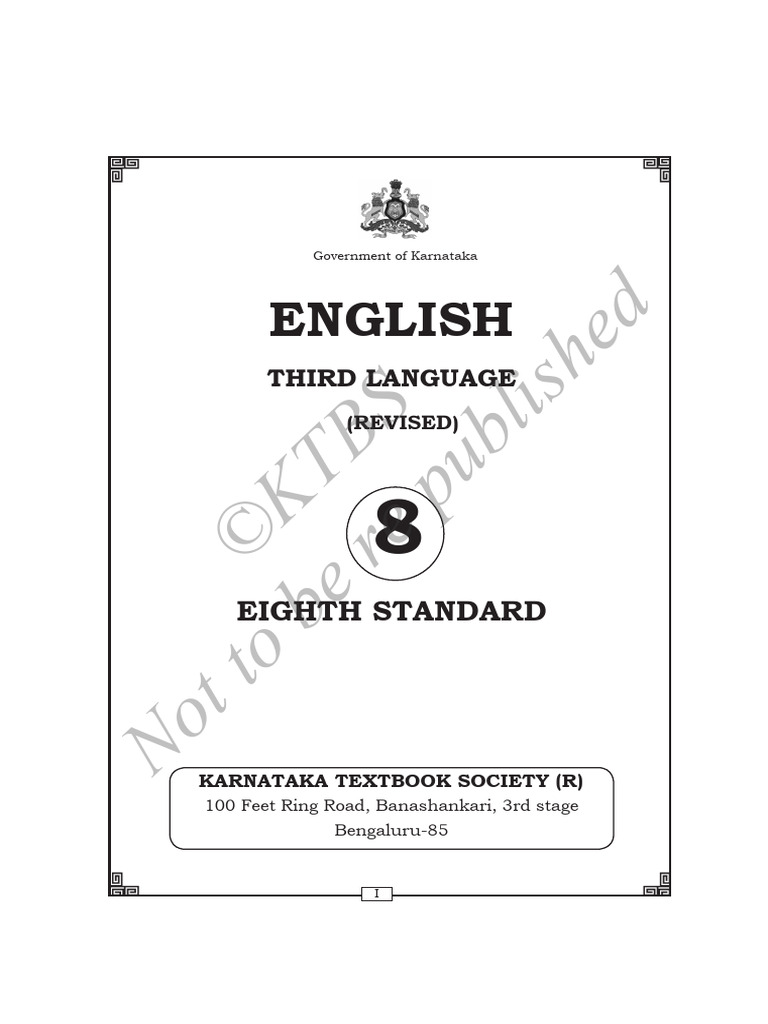 KSEEB Class 8 English Textbook Third Language | PDF | Guru Nanak | Learning