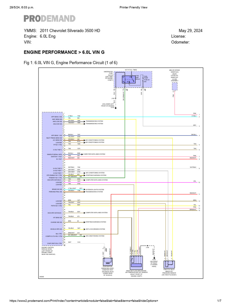 Circuito de Rendimiento del Motor 6.0L VIN G | PDF | Vehículos ...