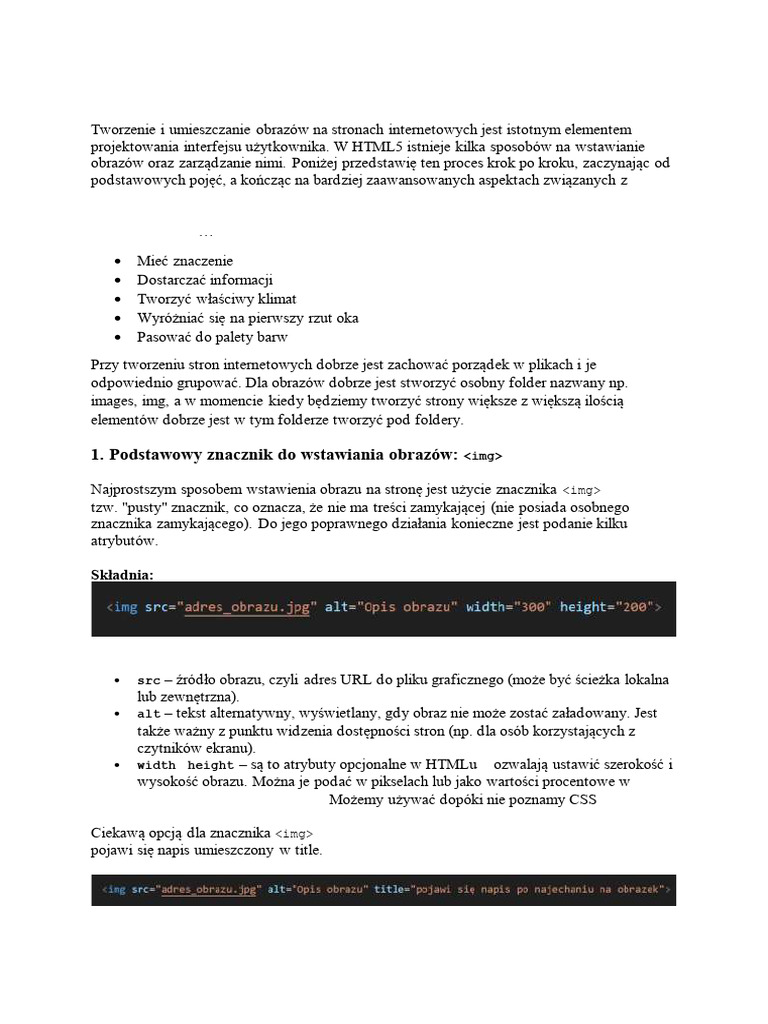 Obrazy - Podstawa | PDF