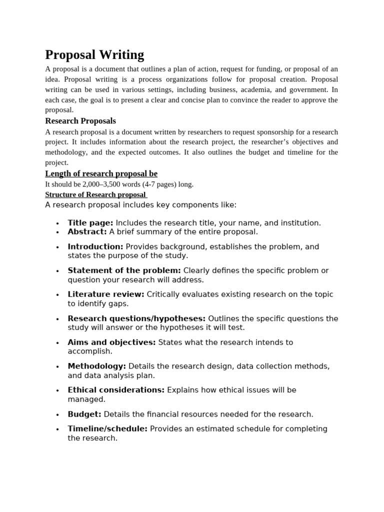 Proposal Writting | PDF
