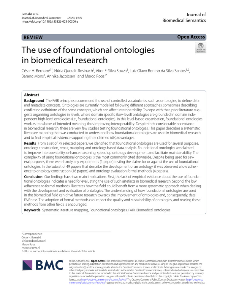 The Use of Foundational Ontologies | PDF | Ontology (Information Science)