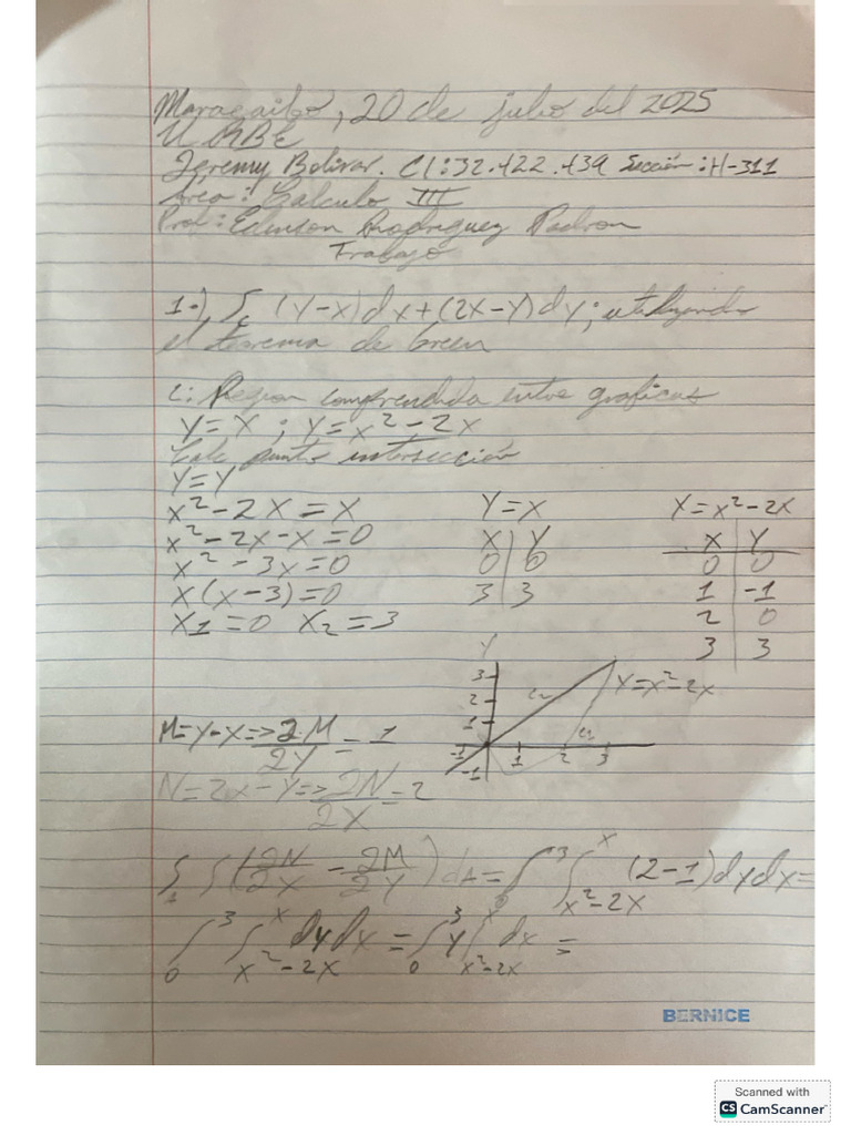 Jeremy Bolivar H311 Calculo III Trabajo | PDF