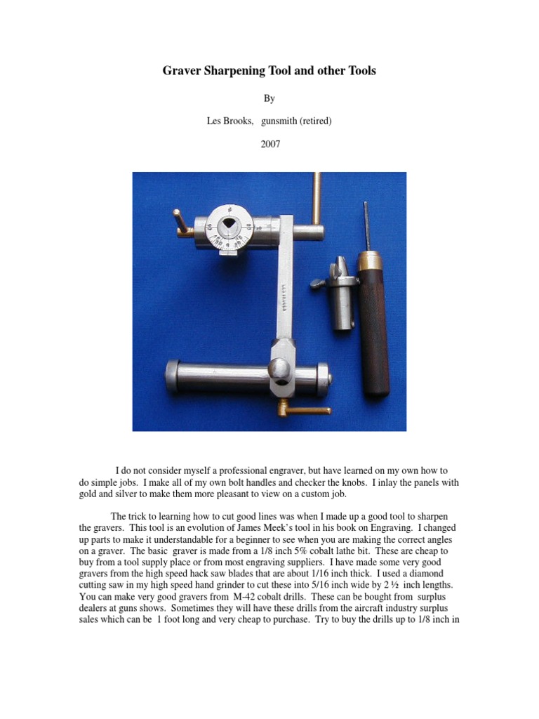 Engraver Tool To Make | PDF | Engraving | Screw