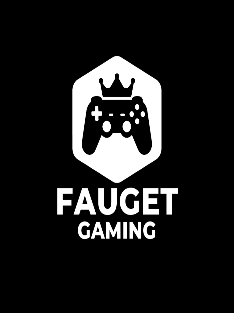Black and White Illustrative Gaming Logo | PDF