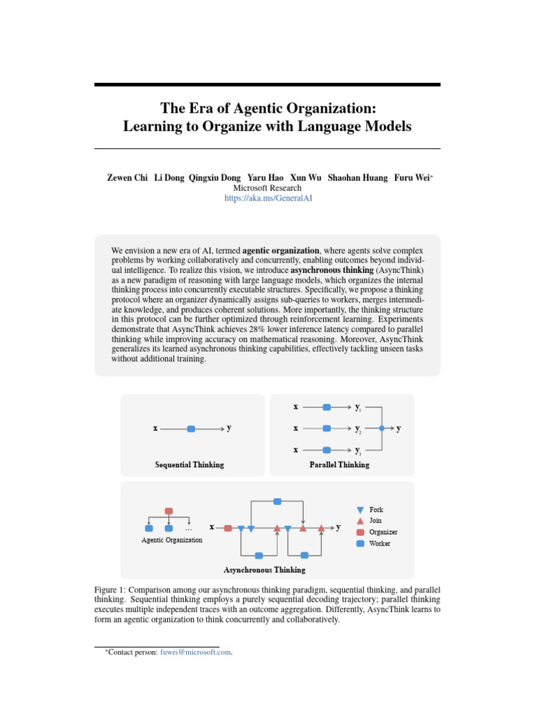 The Era of Agentic Organization: Learning To Organize With Language ...
