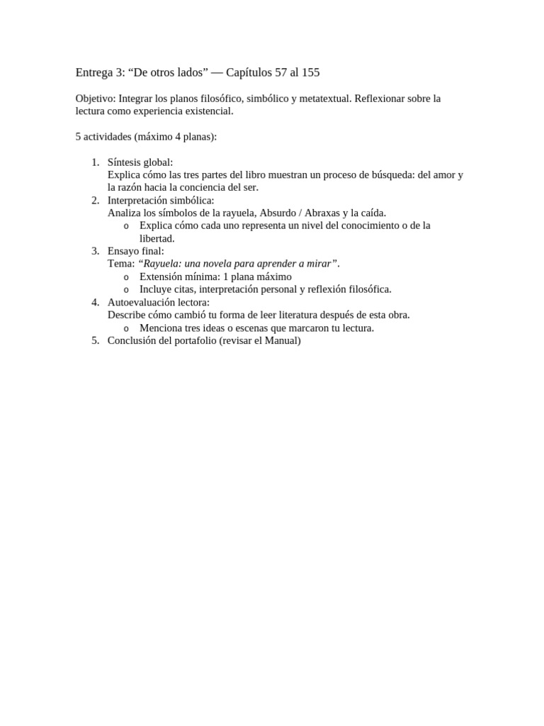 4m - Rayuela - Entrega 3 | PDF