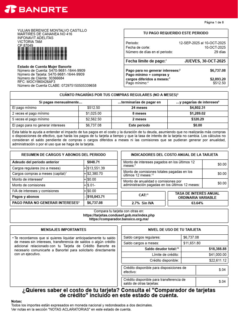 EstadoCuenta9f22c068-bd54-4944-9f5e-b01fe10d1891 | PDF | Interés | Bancos