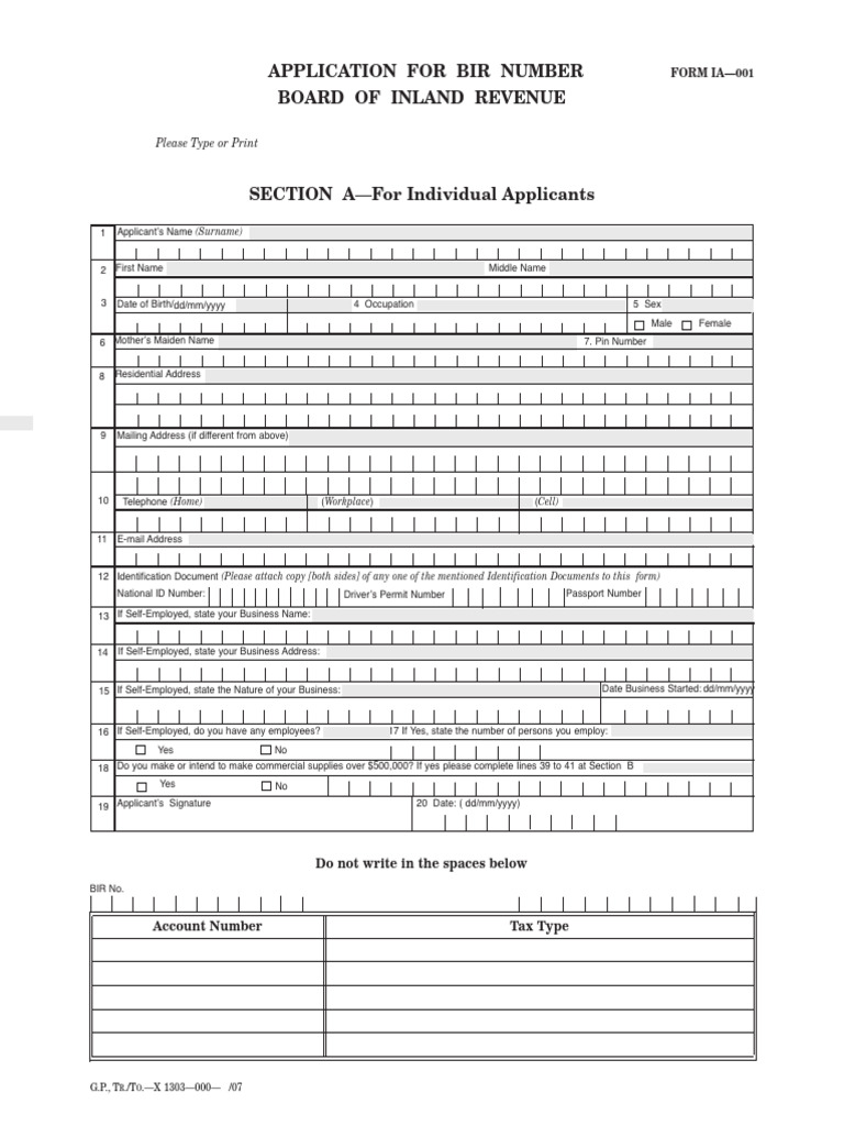 Bir A1 Form | PDF