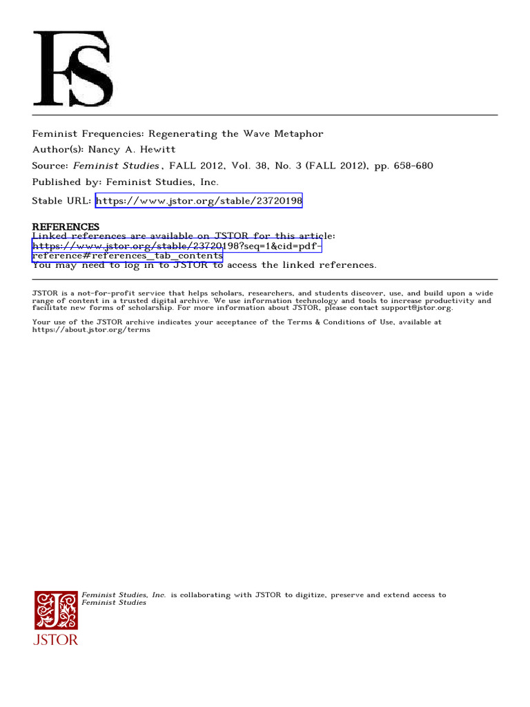 Feminist Frequencies-Regenerating The Wave Model | PDF | Feminism ...