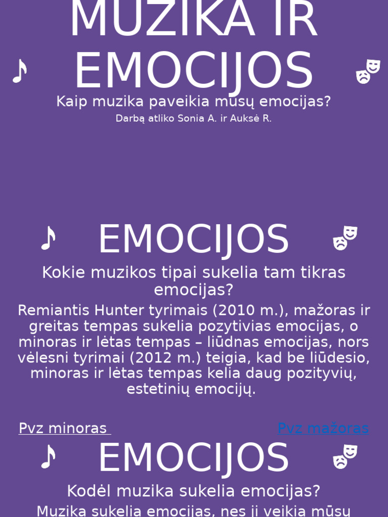 Muzika Ir Emocijos | PDF