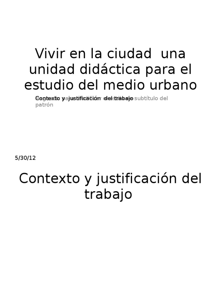 Vivir en La Ciudad Una Unidad Didáctica para | PDF | Ciencias sociales