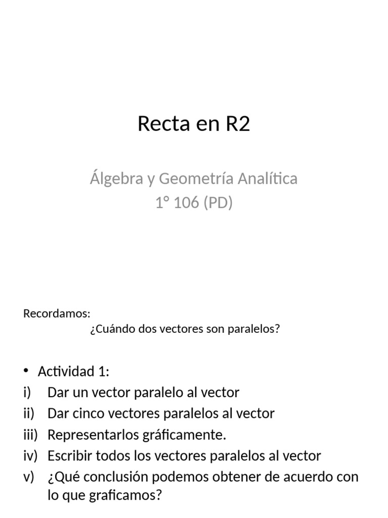 Ecuaciones y Gráficas de Rectas en R2 | PDF