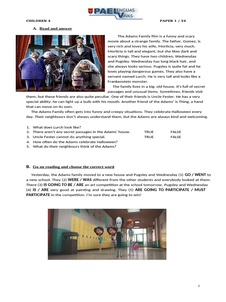 The Adams Family: A Fun Overview | PDF