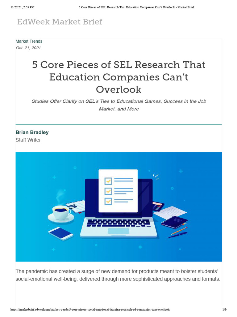5 Core Pieces of SEL Research That Education Companies Can't Overlook ...