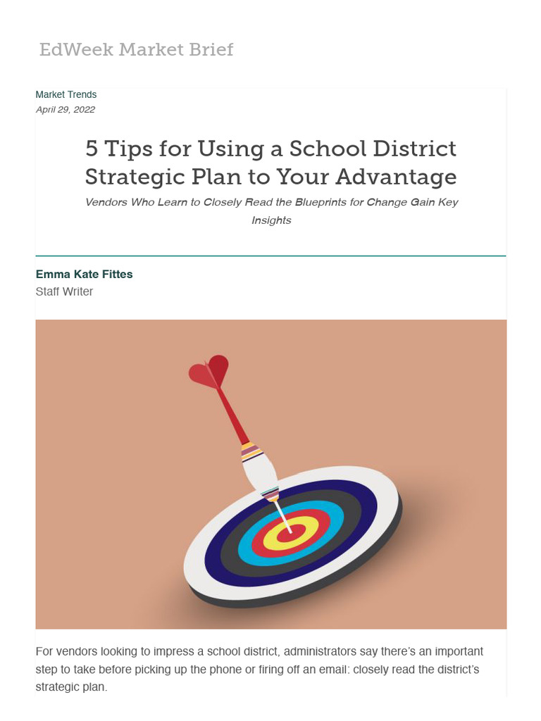 5 Tips For Using A School District Strategic Plan To Your Advantage ...