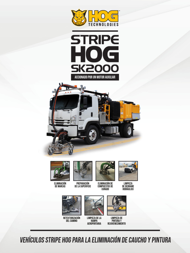 Stripe Hog SK2000: Limpieza Eficiente de Superficies | PDF | Agua ...