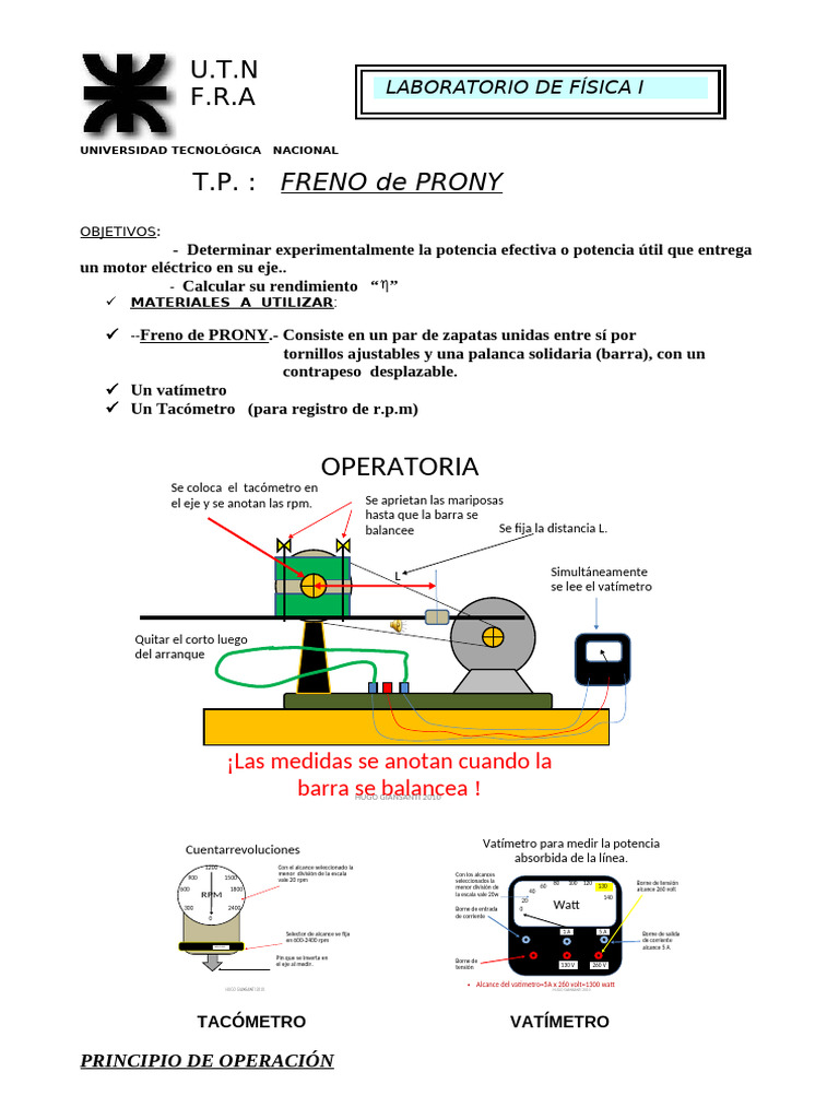 Freno de Prony en A4 2013 | PDF | Fricción | Poder (Física)