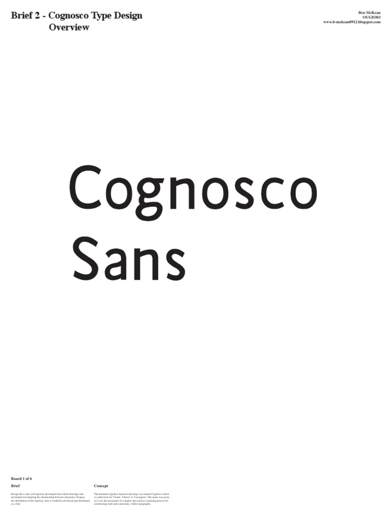 Cognosco Typeface Design Overview | PDF | Art