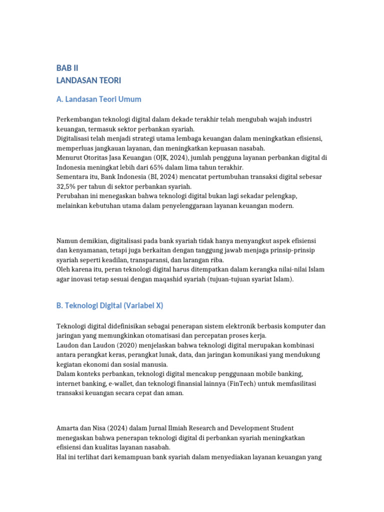 BAB II Landasan Teori Pengaruh Teknologi Digital | PDF
