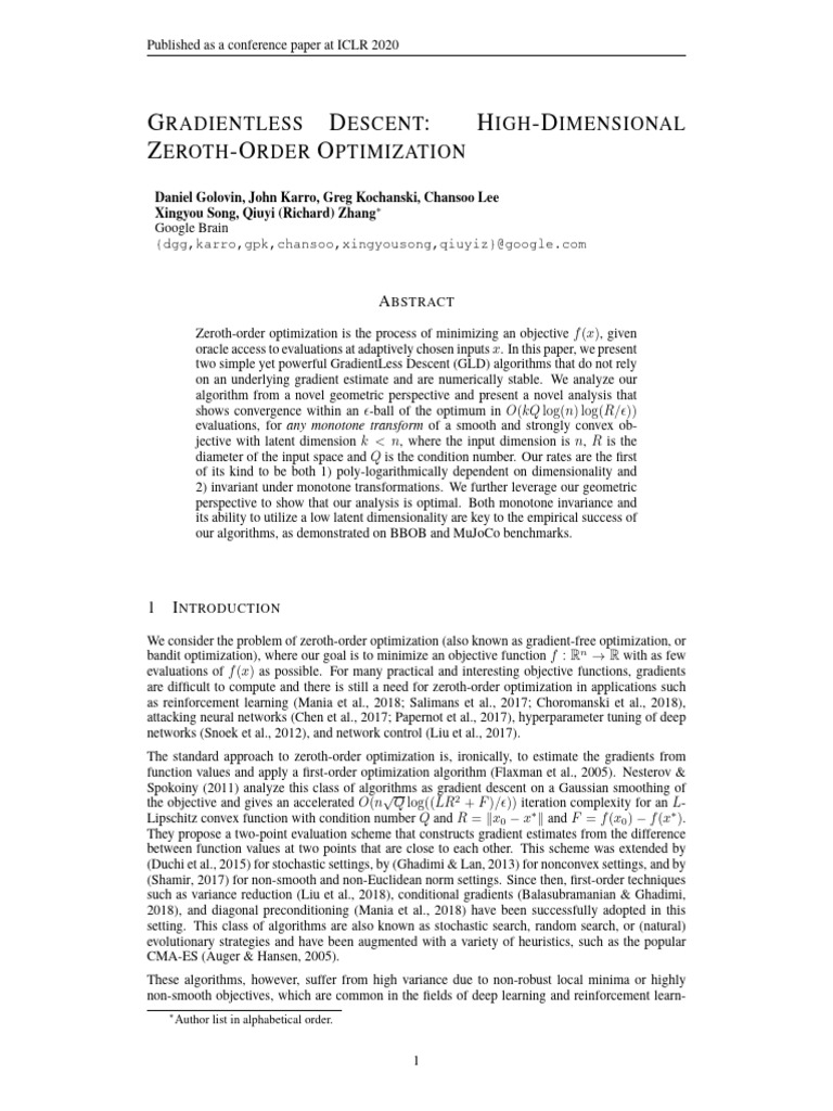 836 Gradientless Descent High Dime | PDF | Mathematical Optimization | Matrix (Mathematics)
