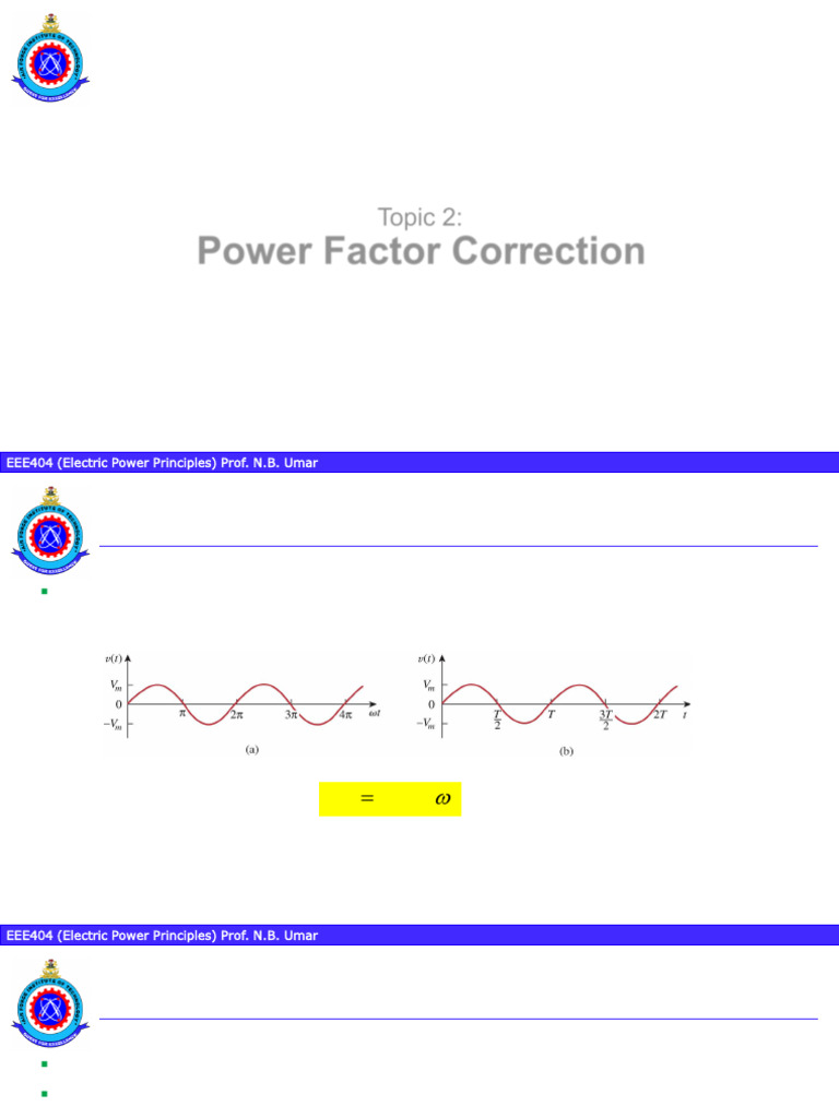 Power Factor Correction in AC Circuits | PDF | Ac Power | Electric Power