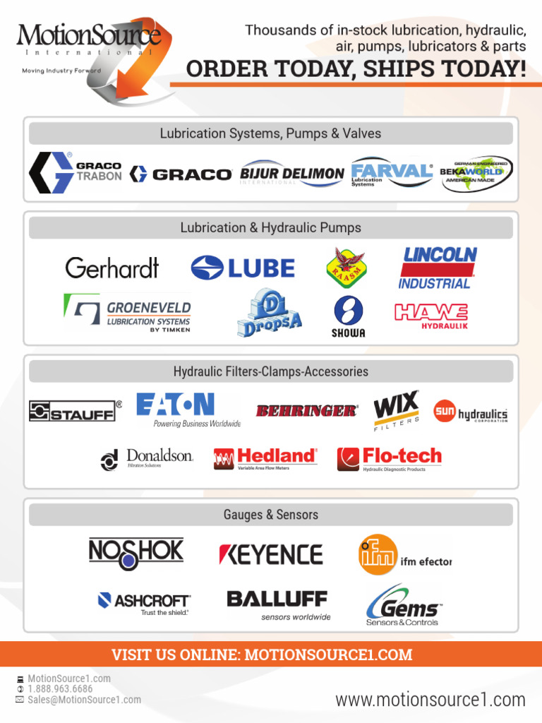 2024 MotionSource Line Card | PDF | Valve | Pump