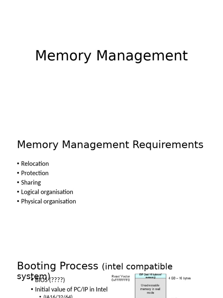 Memory Management Hints | PDF | Bios | Computer Engineering